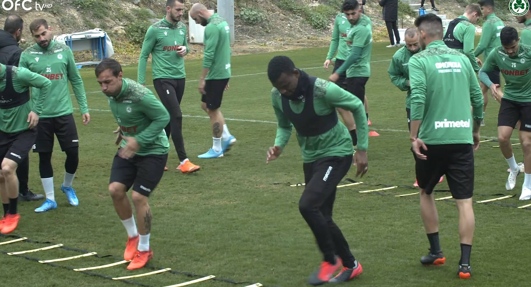 Στιγμές από τη σημερινή προπόνηση